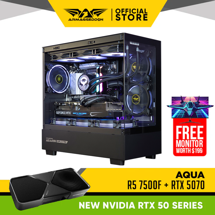 AQUA R5 7500F + RTX 5070 — ArmaggeddonPC
