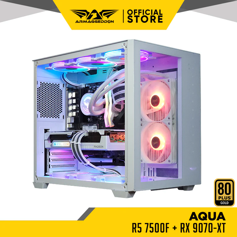 AQUA | R5 7500F + RX 9070XT — ArmaggeddonPC