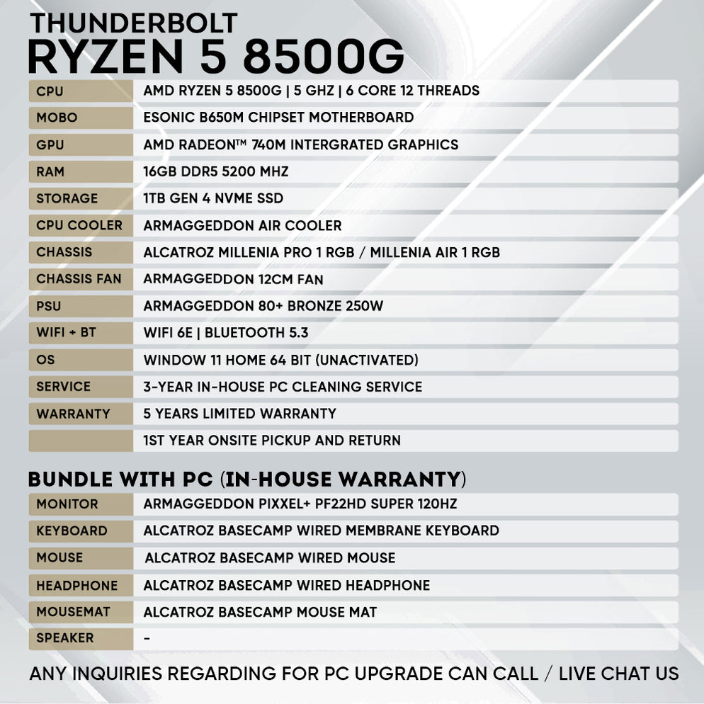 RYZEN 5 8500G BUNDLE | Best Entry Level for Gaming and Office (LIMITED ...