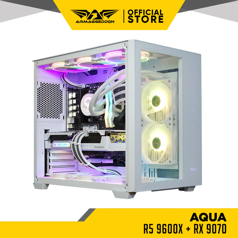 AQUA | R5 9600X + RX 9070 — ArmaggeddonPC